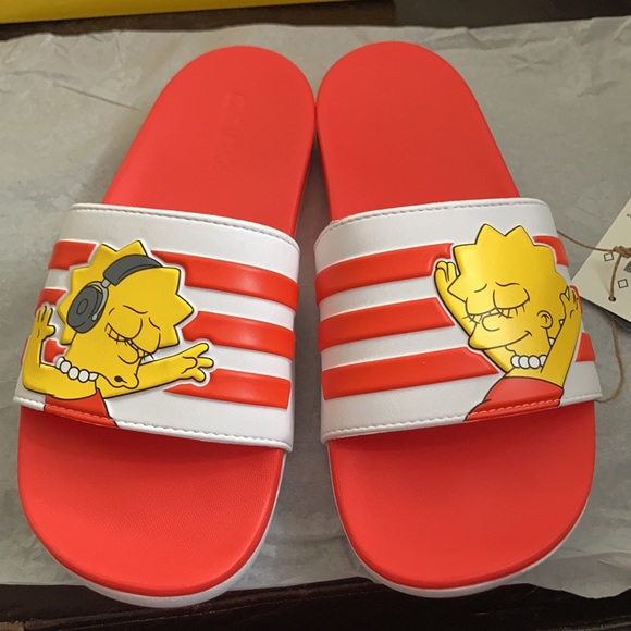 adidas | Shoes | Adidas X The Simpsons Adilette Comfort Slides Lisa ...